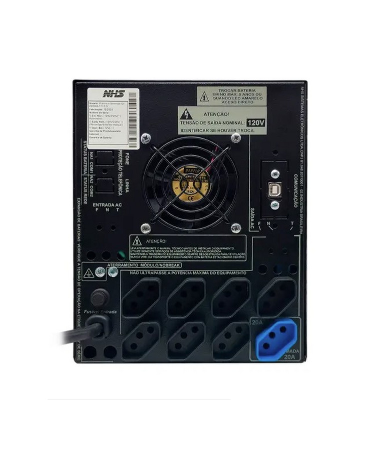 Nobreak Premium Senoidal (GII 2200VA C/ 6 Bat. 9Ah Saída 120V FP=0,9 ...